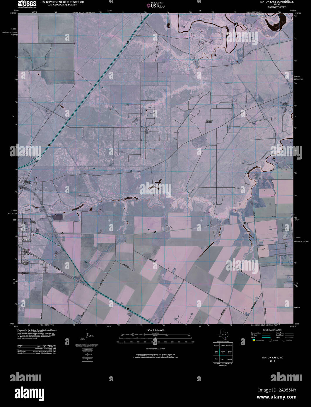 Sinton map hi-res stock photography and images - Alamy