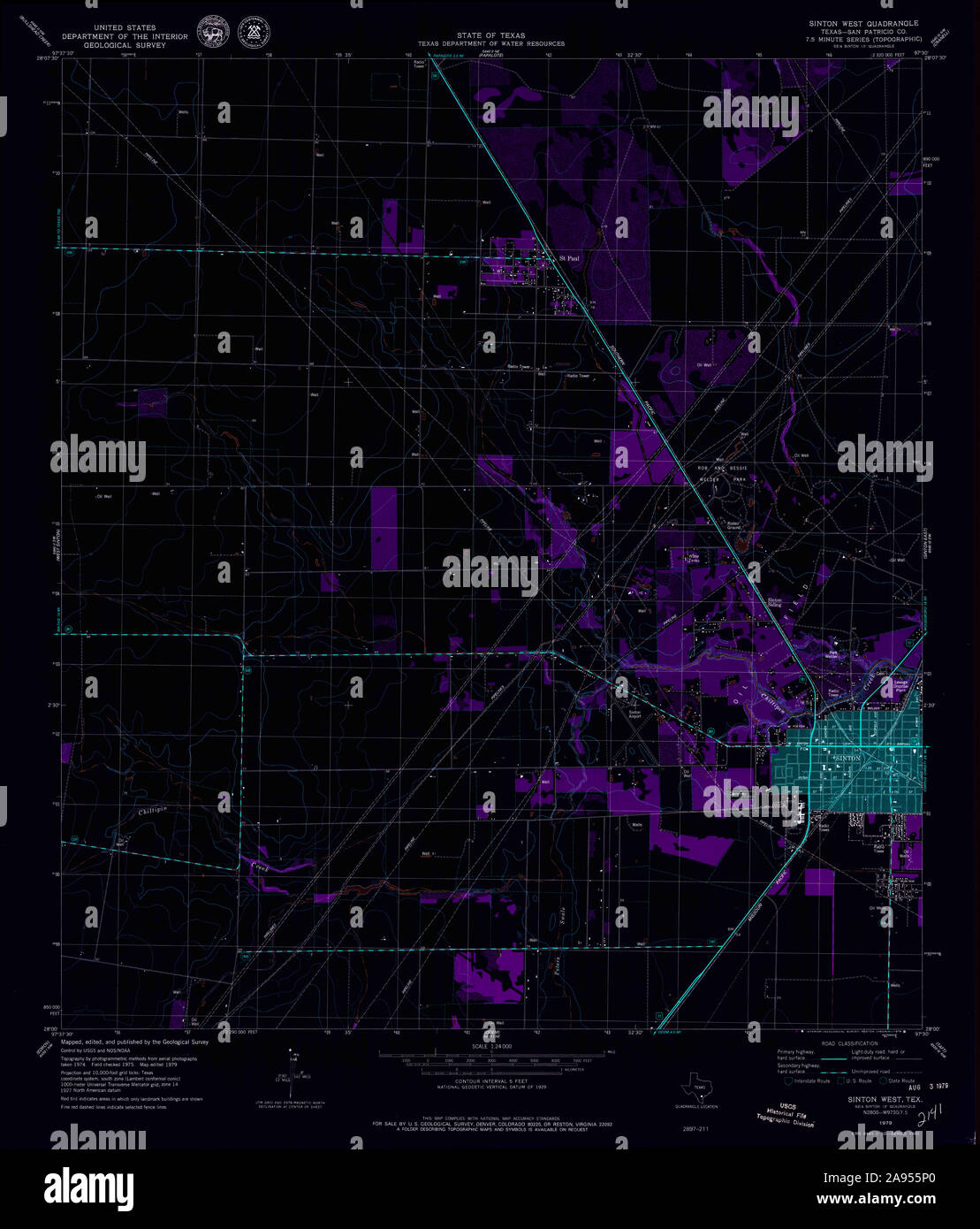 Map of sinton hi-res stock photography and images - Alamy