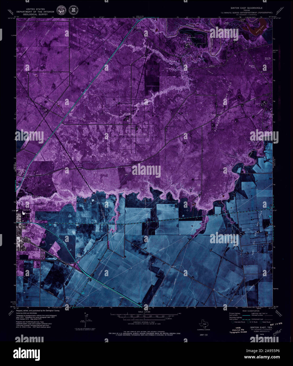 Sinton map hi-res stock photography and images - Alamy