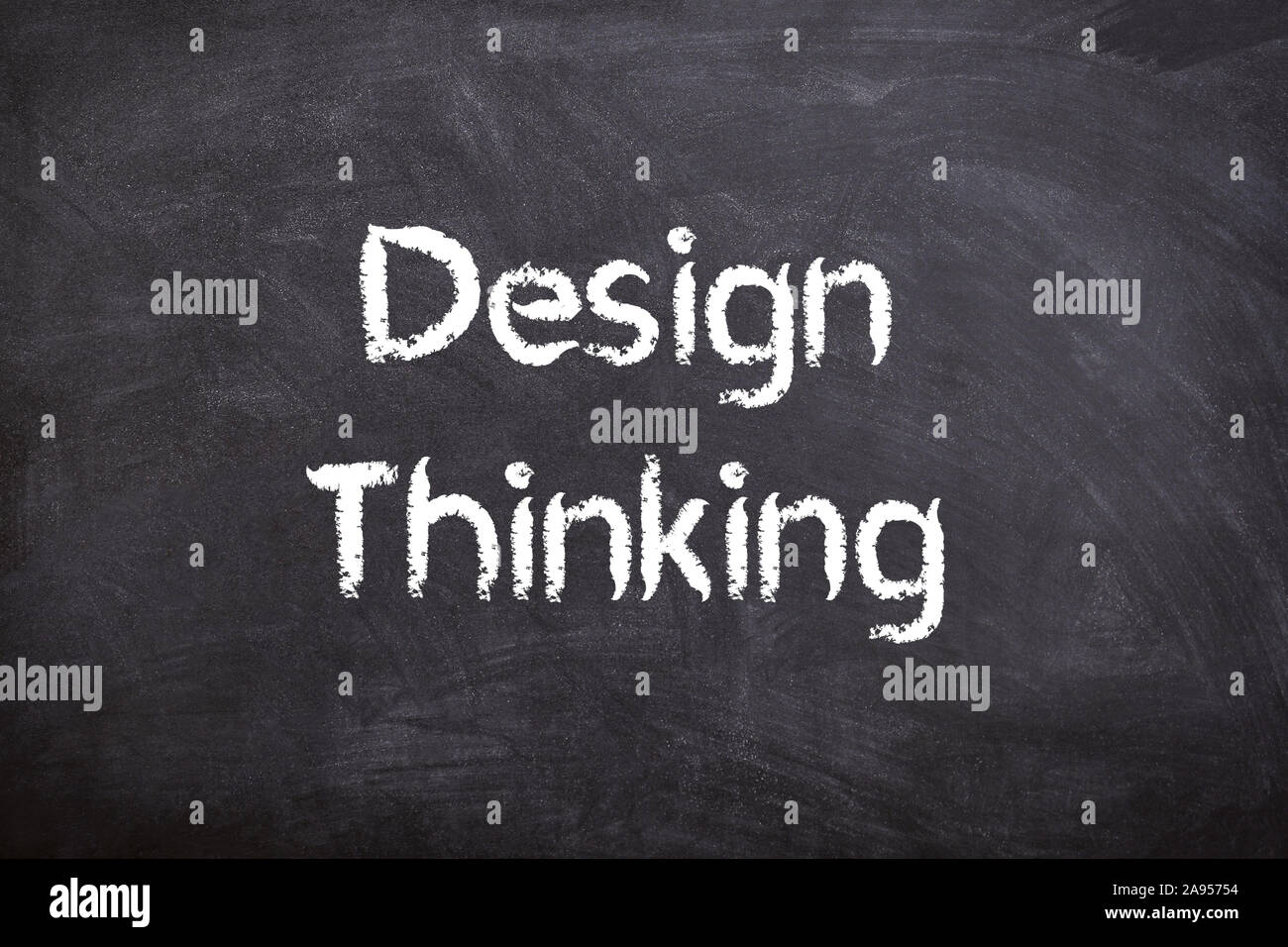 Design Thinking - Schrift/font- Kreide/chalk -Tafel/board Stock Photo ...