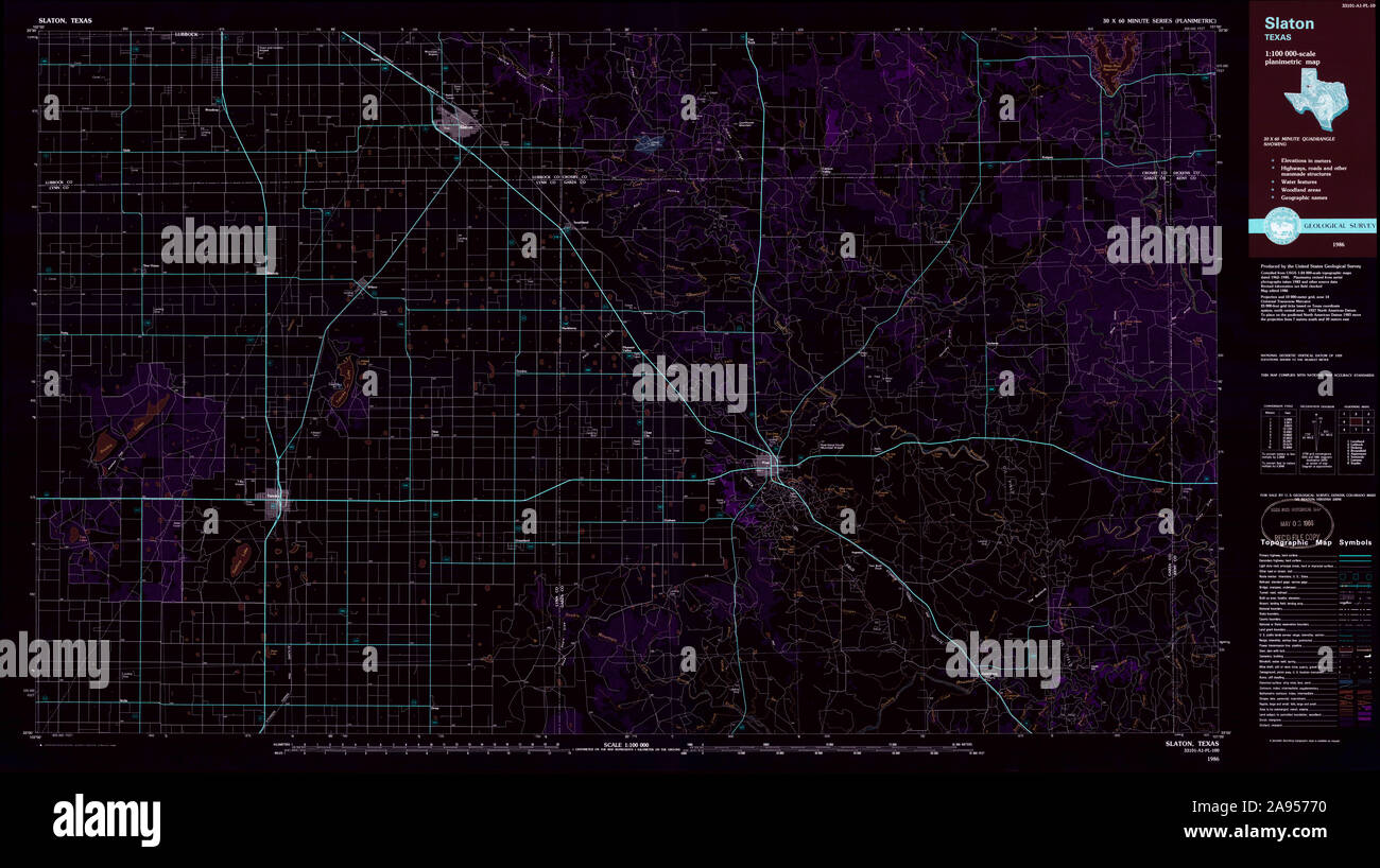 Map of slaton hi-res stock photography and images - Alamy