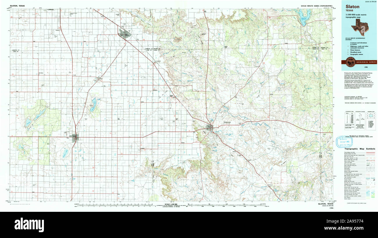Map of slaton hi-res stock photography and images - Alamy