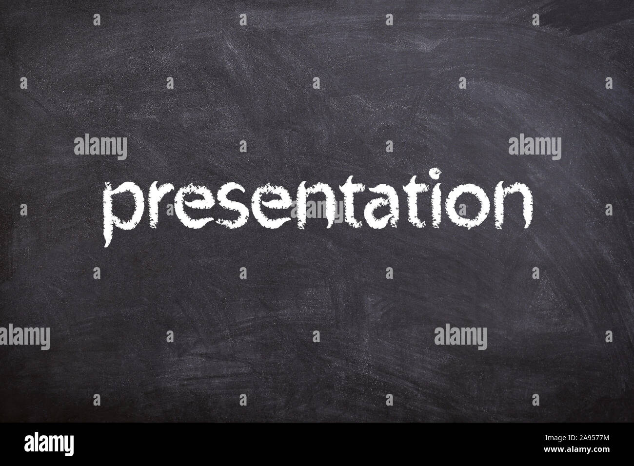 presentation - Schrift/Font- Kreide/chalk -Tafel/board Stock Photo - Alamy