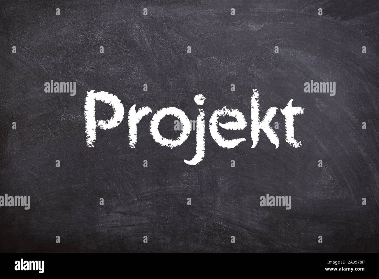 Projekt - Schrift/Font- Kreide/chalk -Tafel/board Stock Photo - Alamy