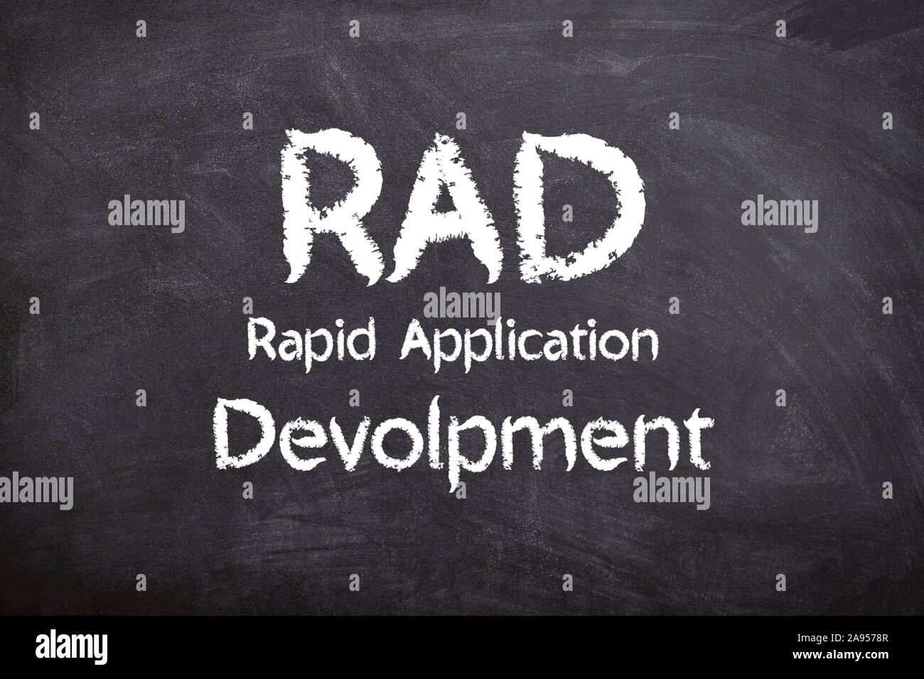RAD - rapid application development - Schrift/font- Kreide/chalk -Tafel ...