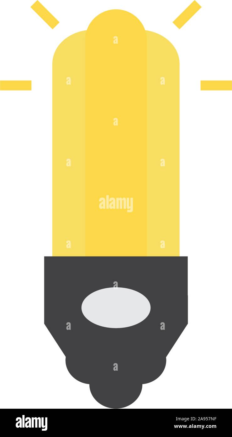 halogen bulb idea icon flat style illustration Stock Vector Image & Art ...