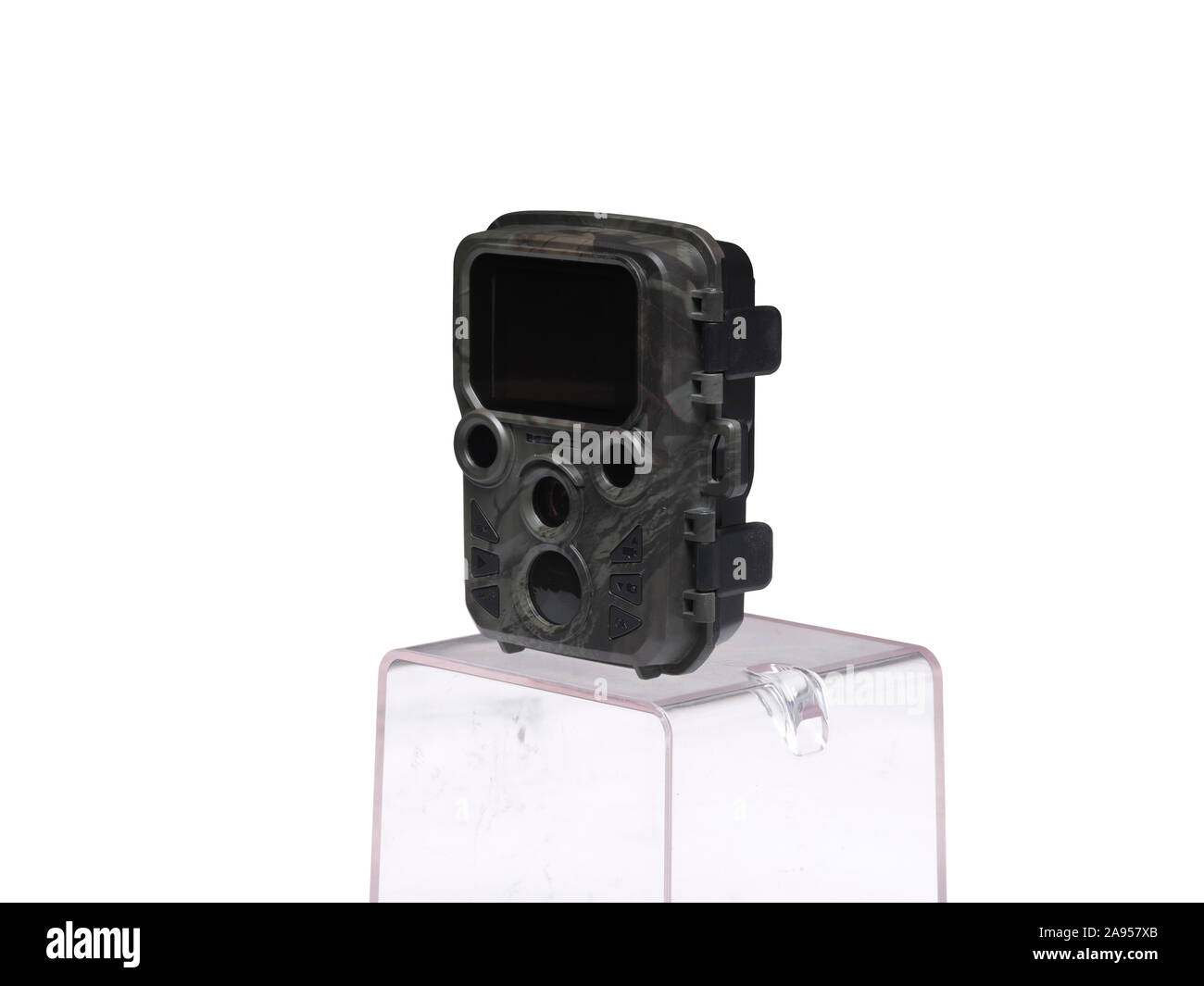 Stylish Digital retro photo camera with clipping path on white ...