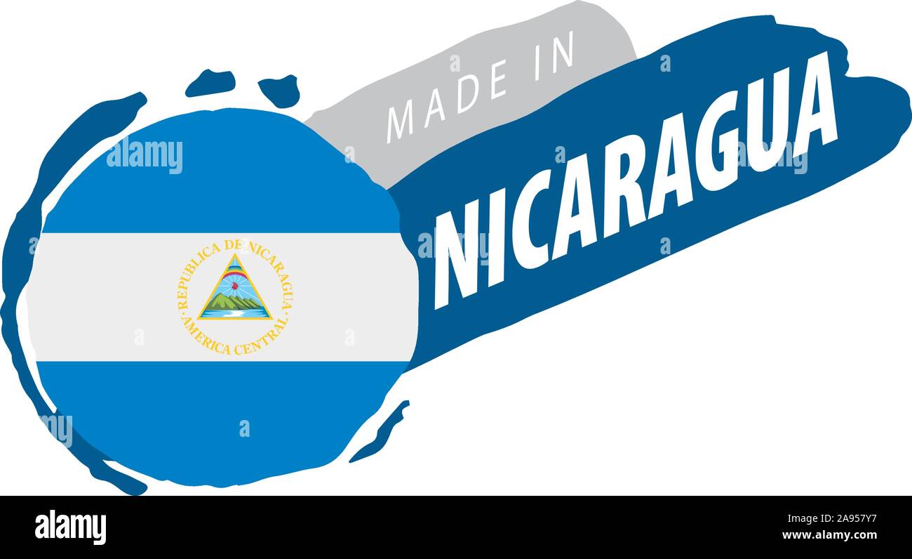Nicaragua flag, vector illustration on a white background Stock Vector ...