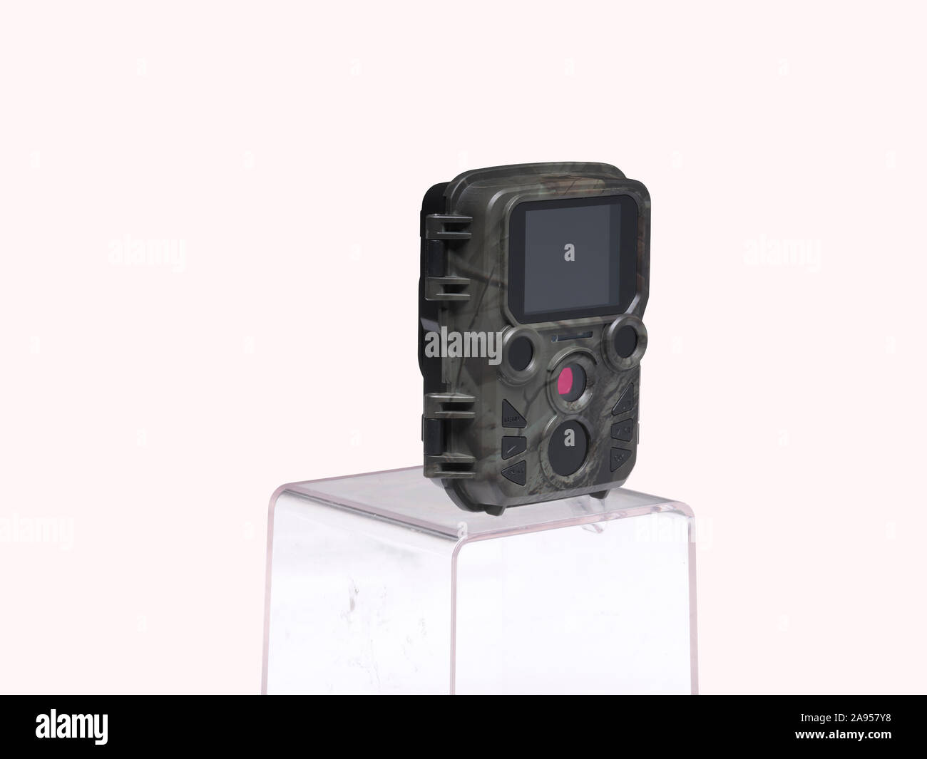 Stylish Digital retro photo camera with clipping path on white ...