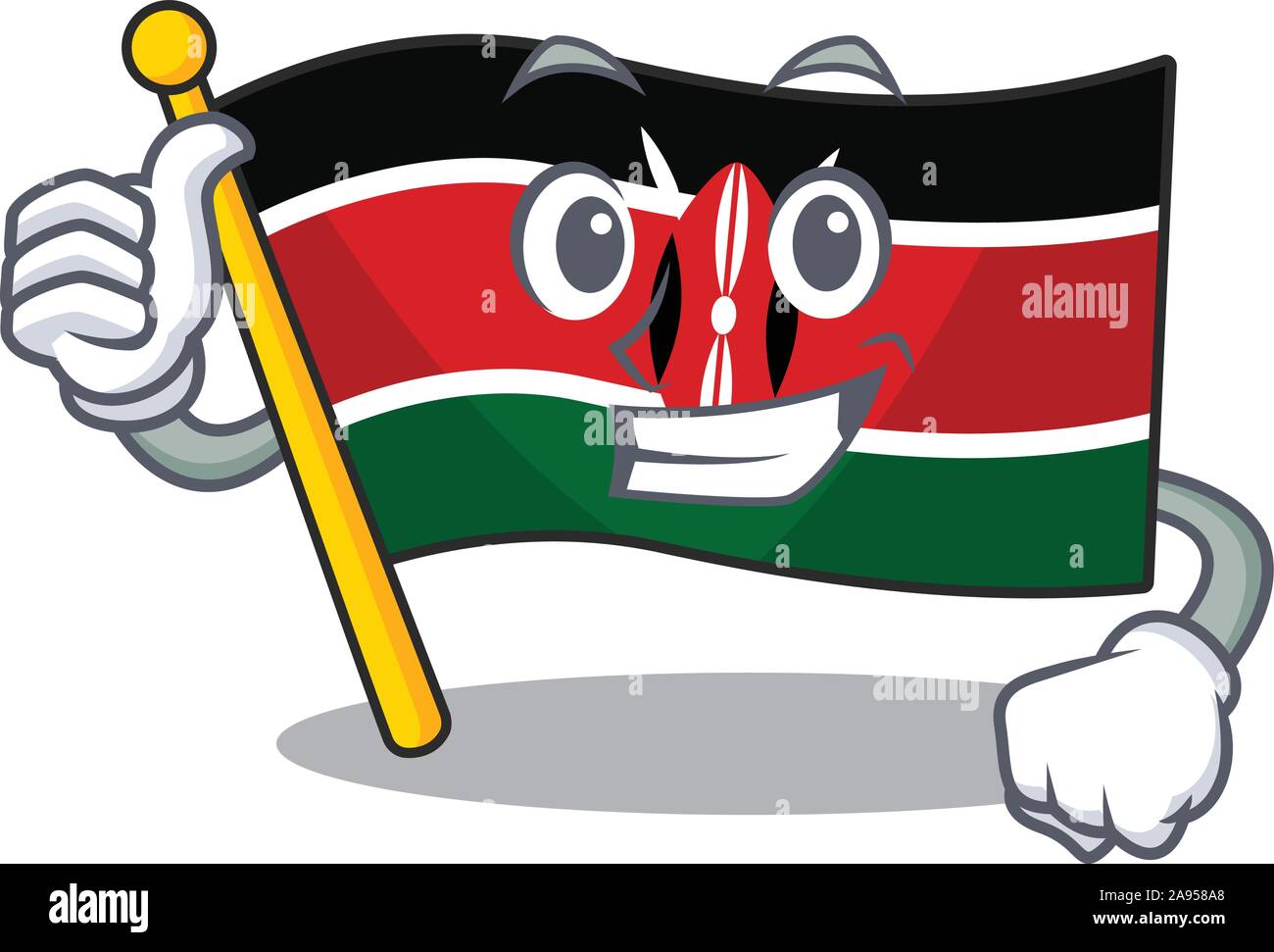 Flag kenya kenyan banner on Stock Vector Images - Alamy