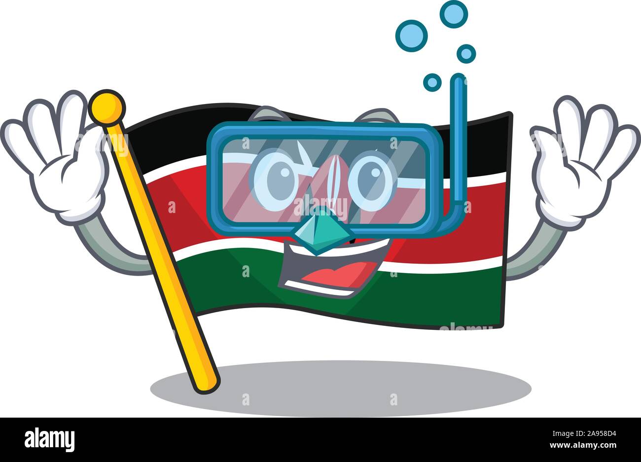 Kenya Flag Kenyan Banner On Stock Vector Images - Alamy