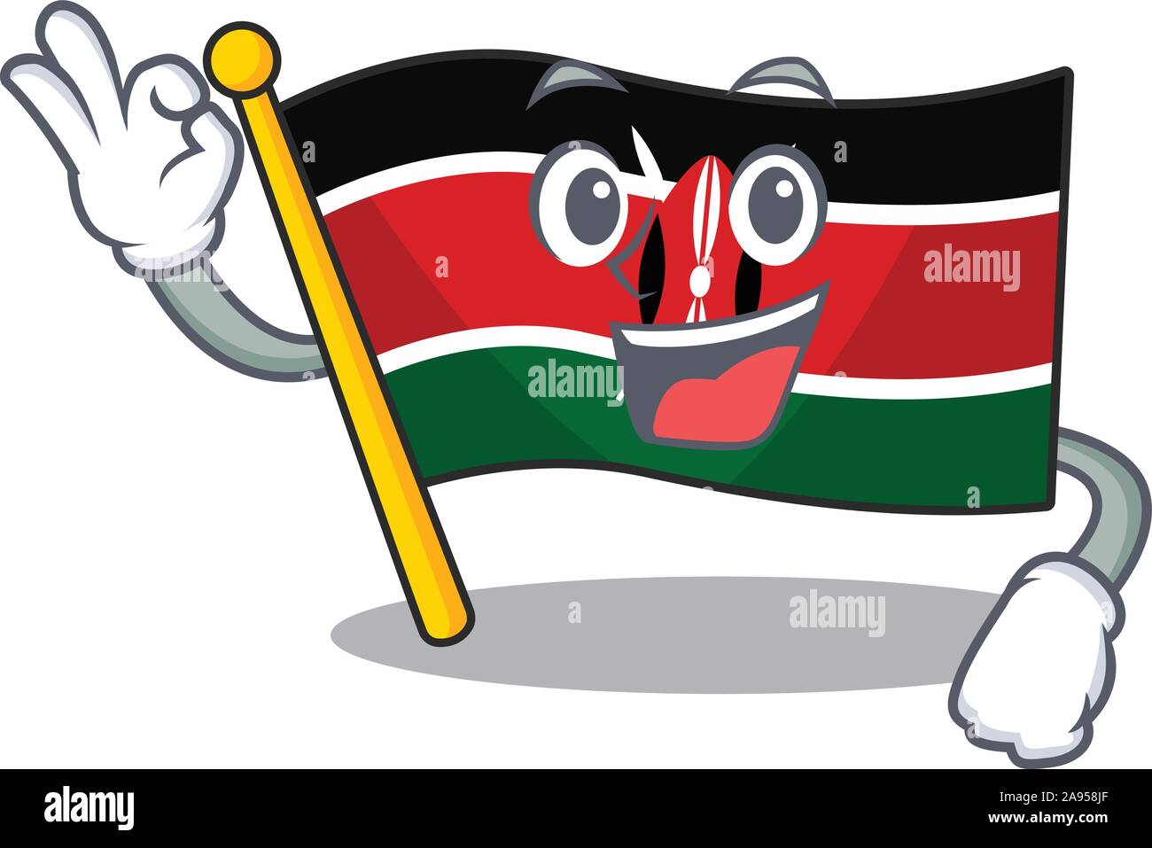 Flag kenya kenyan banner on Stock Vector Images - Alamy