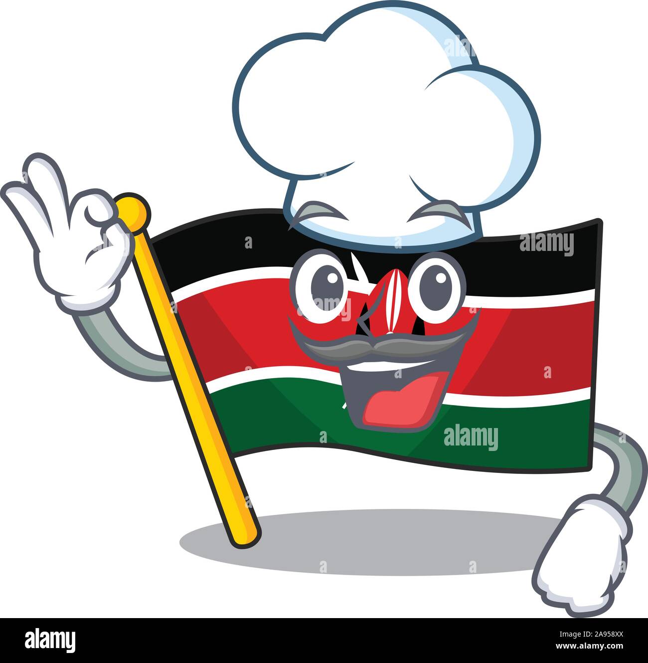 Flag kenya kenyan banner on Stock Vector Images - Alamy