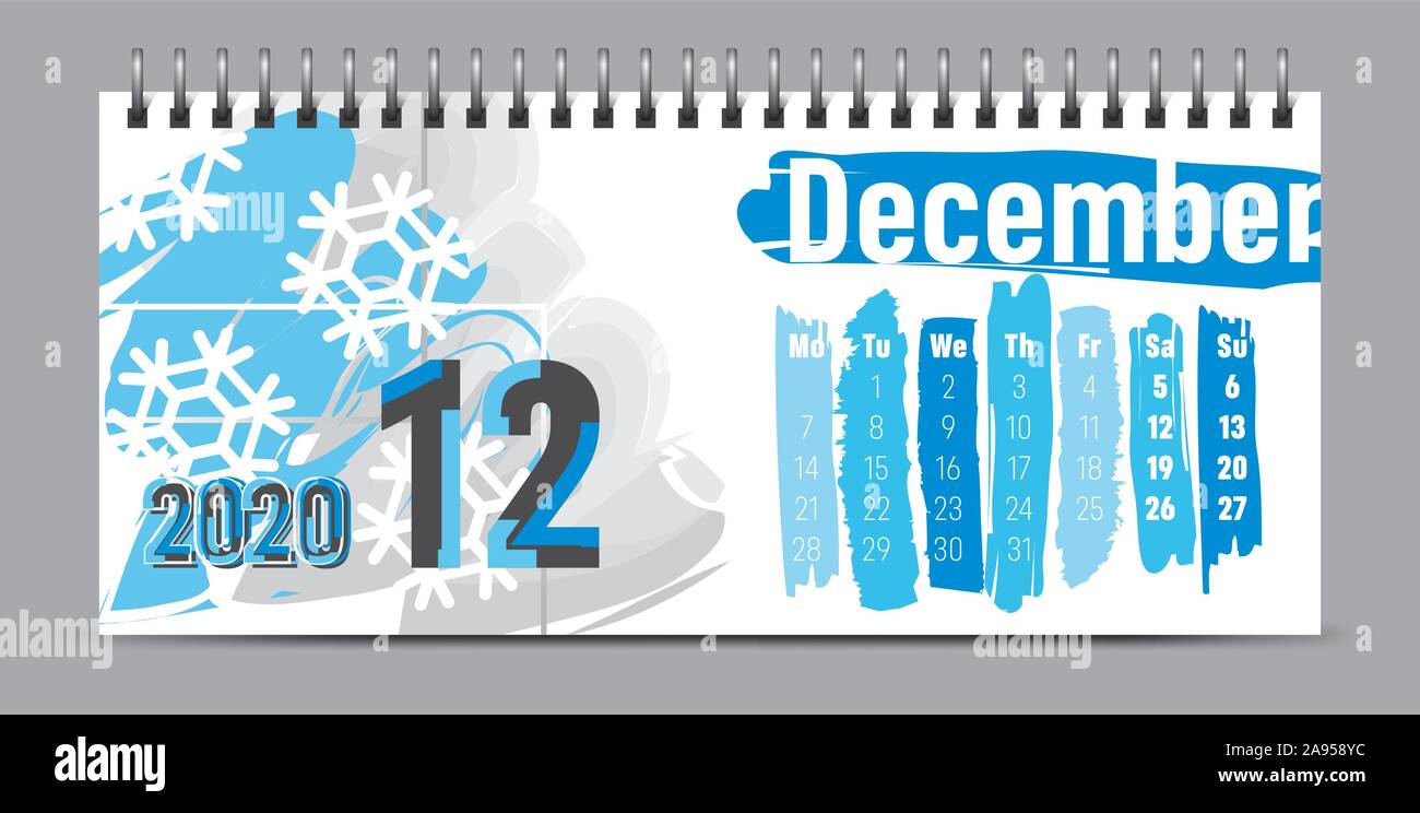 2020 calendar design, typography, illustration Stock Vector Image & Art ...