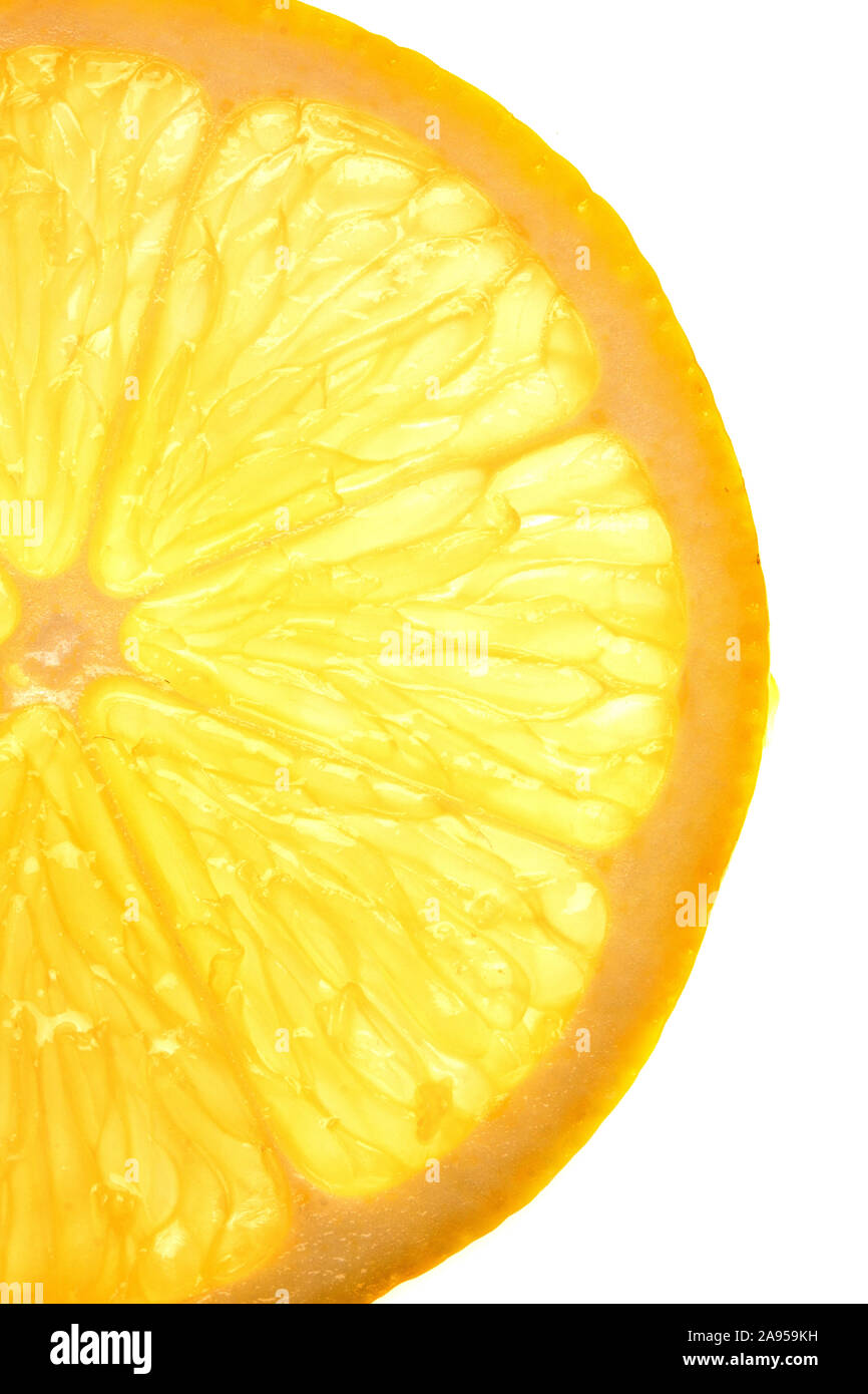 Lemon part white background hi-res stock photography and images - Alamy