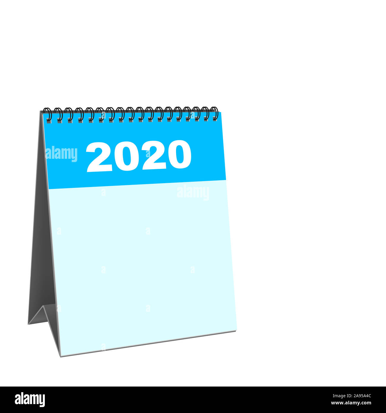 Desk calendar 2020 isolated against white background, 3d illustration ...