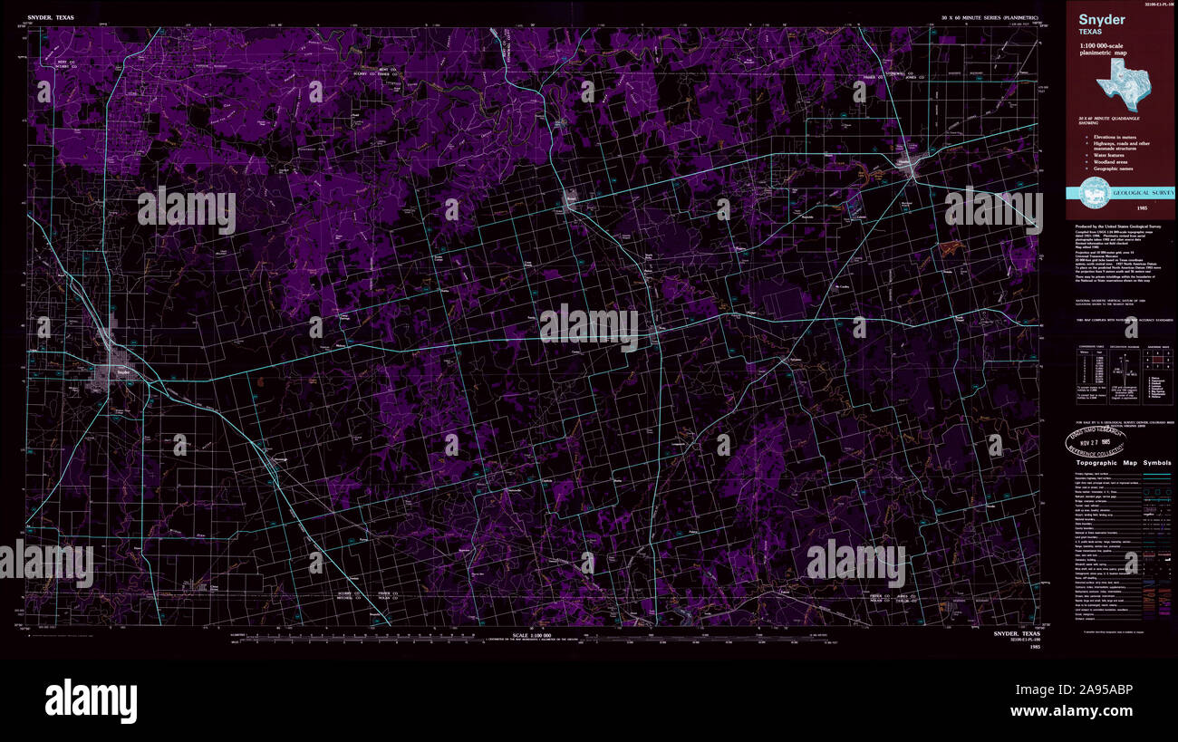 Snyder texas map hi-res stock photography and images - Alamy