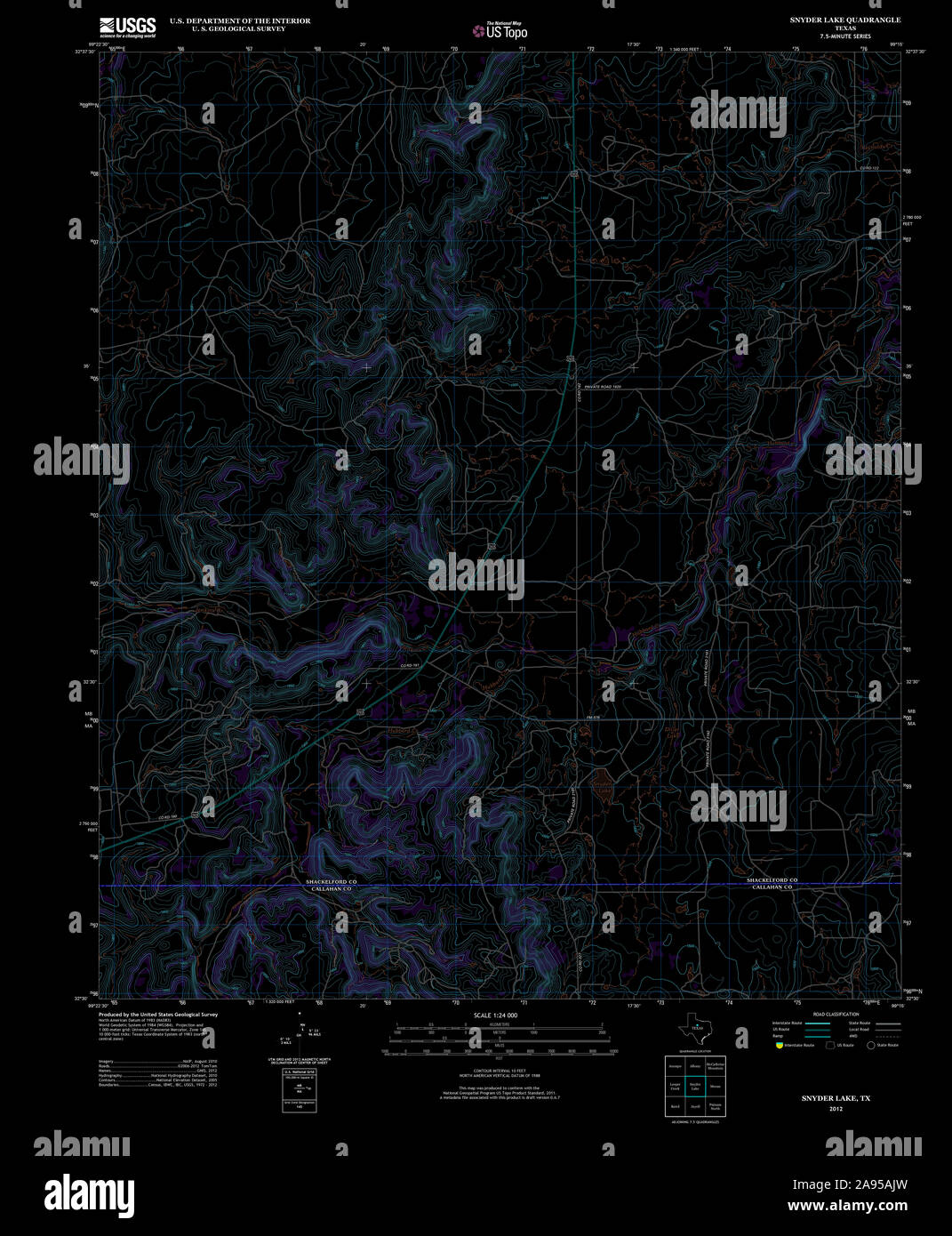Snyder texas map hi-res stock photography and images - Alamy