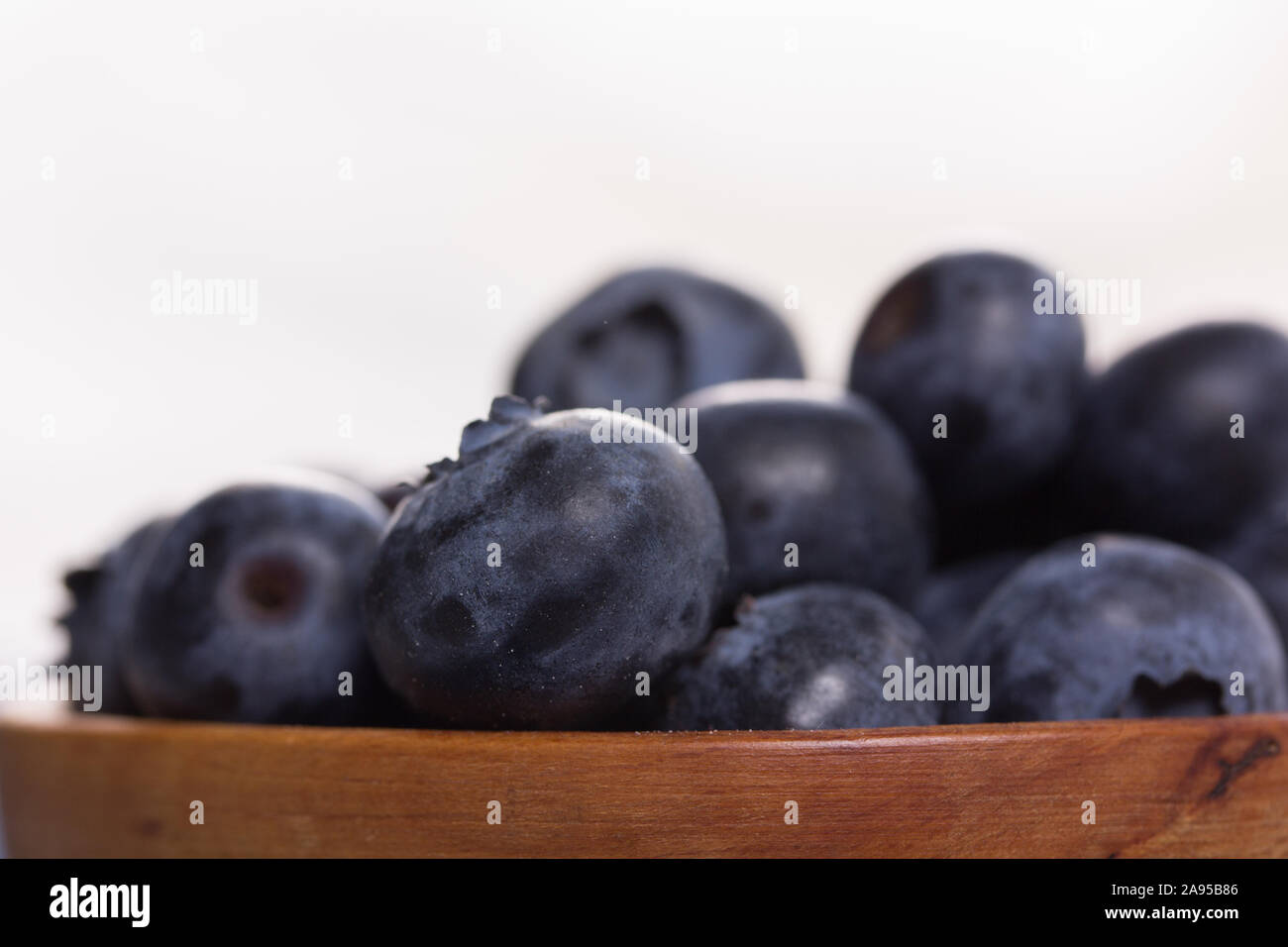 Fresh ripe blueberries in a bowl concept for healthy eating Stock Photo ...