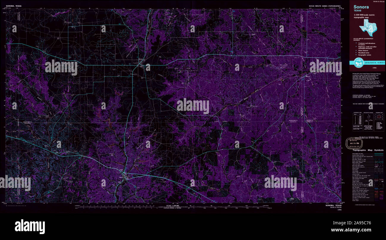 Map of sonora texas hi-res stock photography and images - Alamy