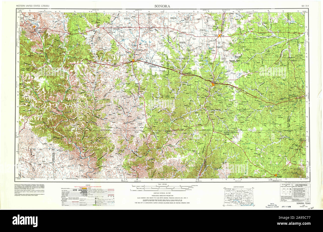 Map of sonora texas hi-res stock photography and images - Alamy