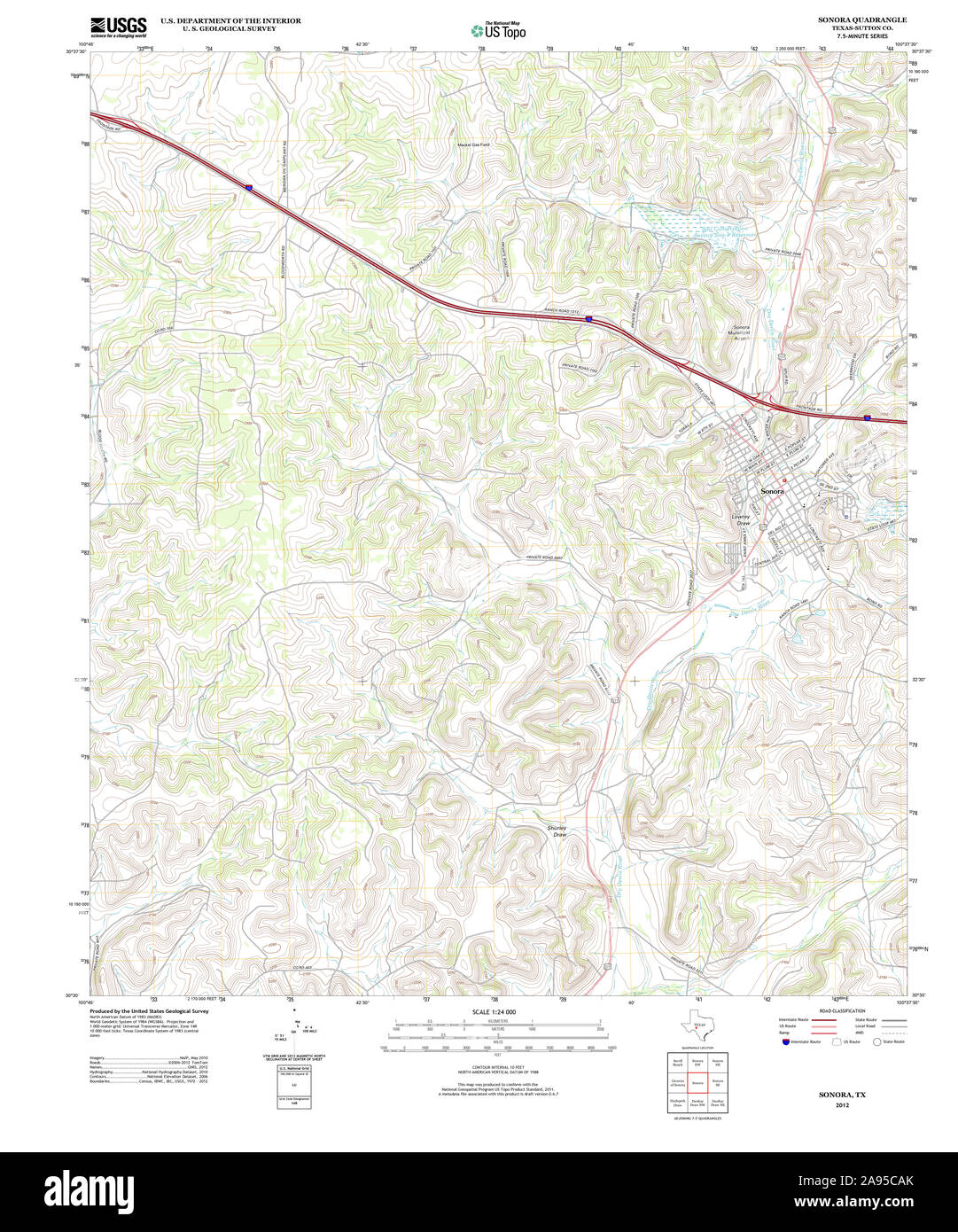Map of sonora texas hi-res stock photography and images - Alamy