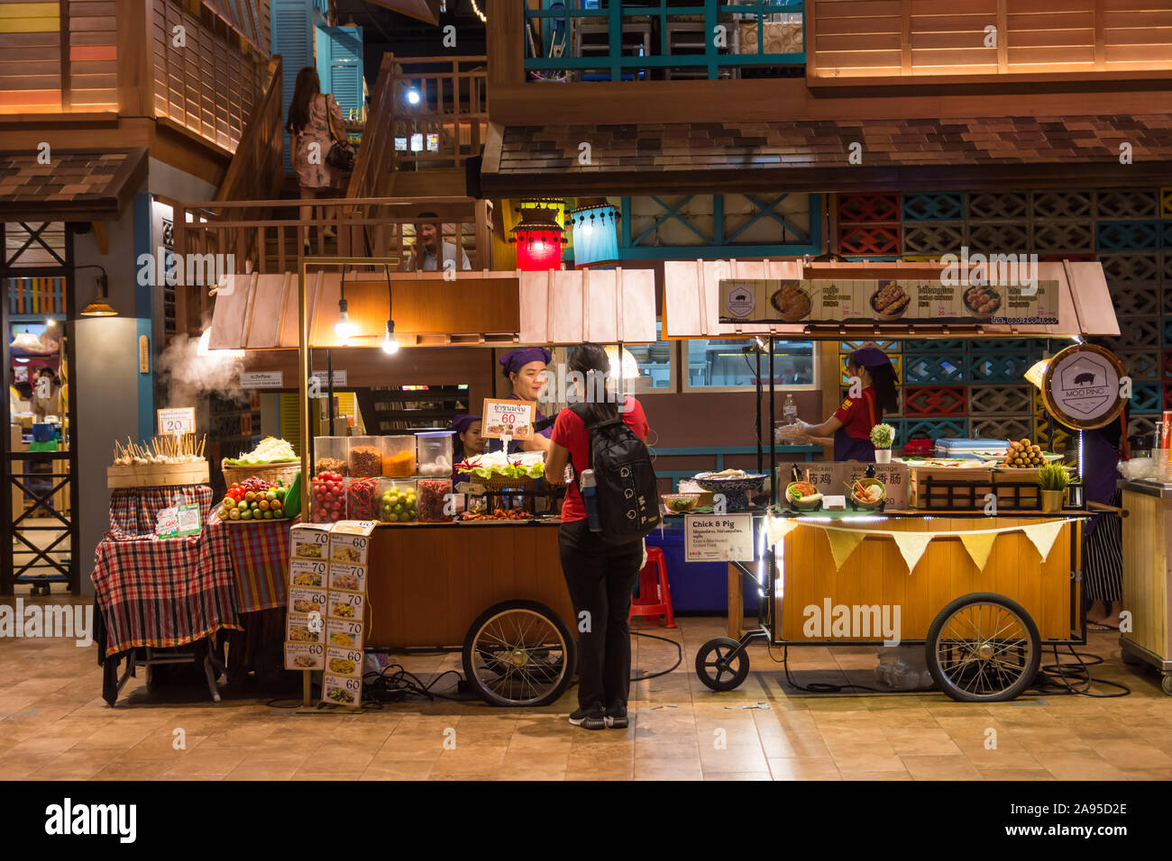 Iconsiam ,Thailand -Oct 30,2019: Ground floor floating market in ...