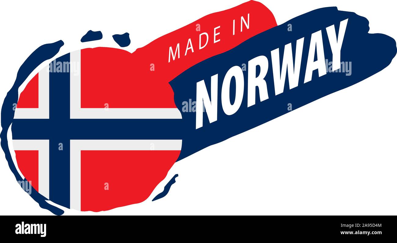 Norway flag, vector illustration on a white background Stock Vector ...
