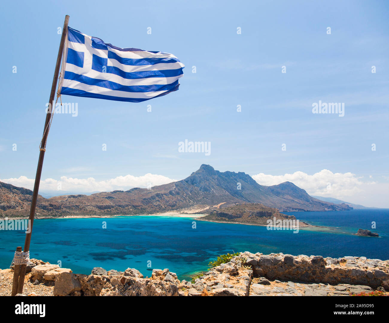 Historic greek flag hi-res stock photography and images - Alamy
