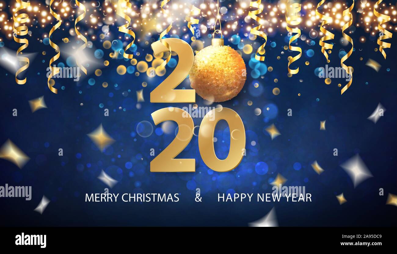 Christmas background new year 2020 Stock Vector Images - Alamy
