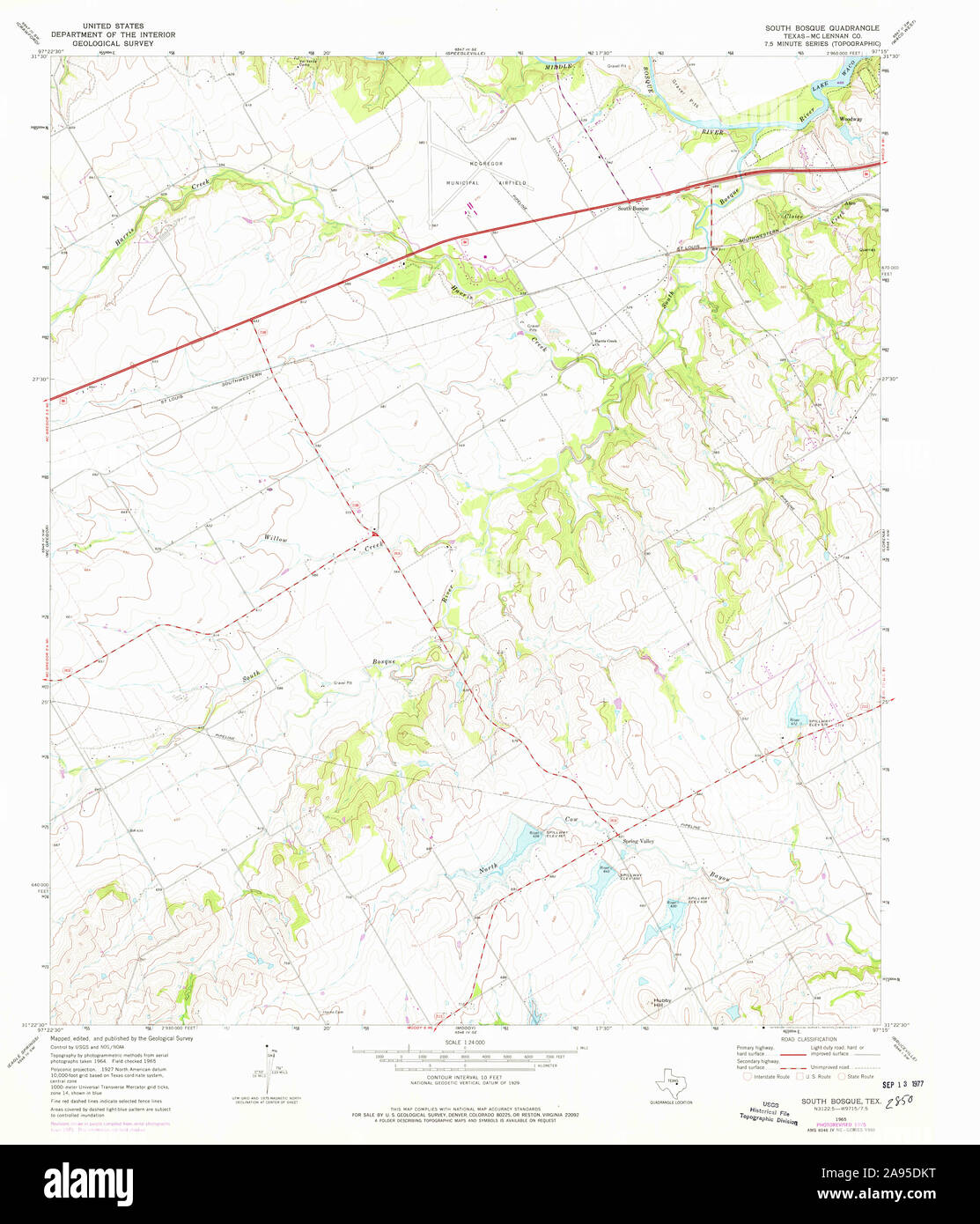 Bosque texas map hi-res stock photography and images - Alamy