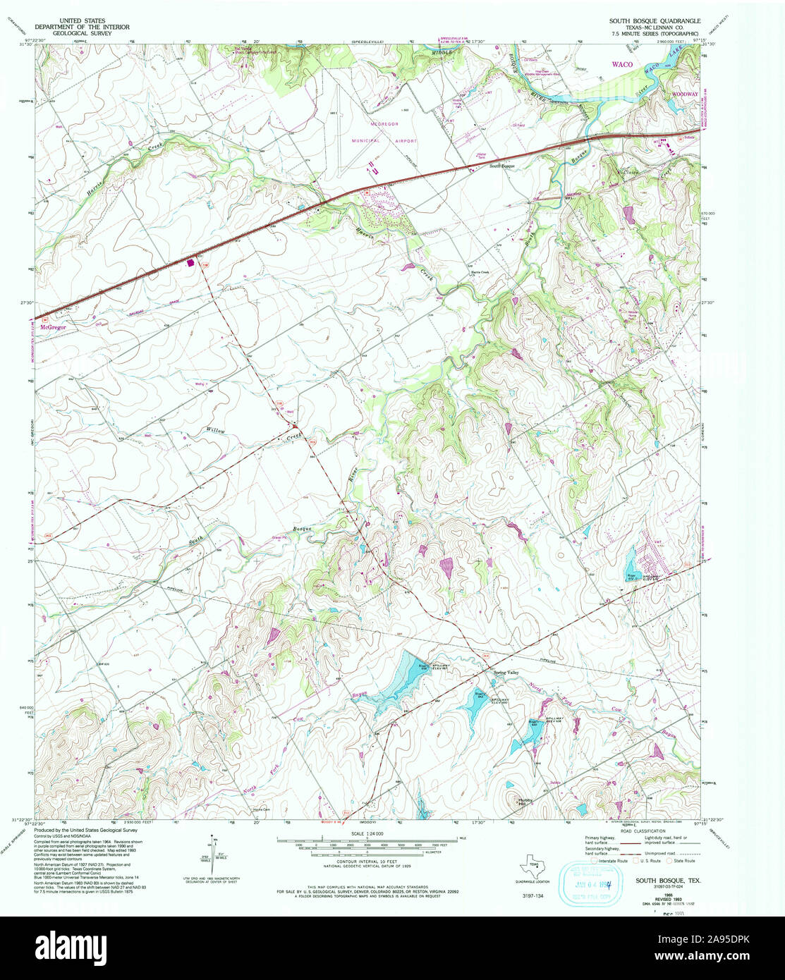 Bosque texas map hi-res stock photography and images - Alamy