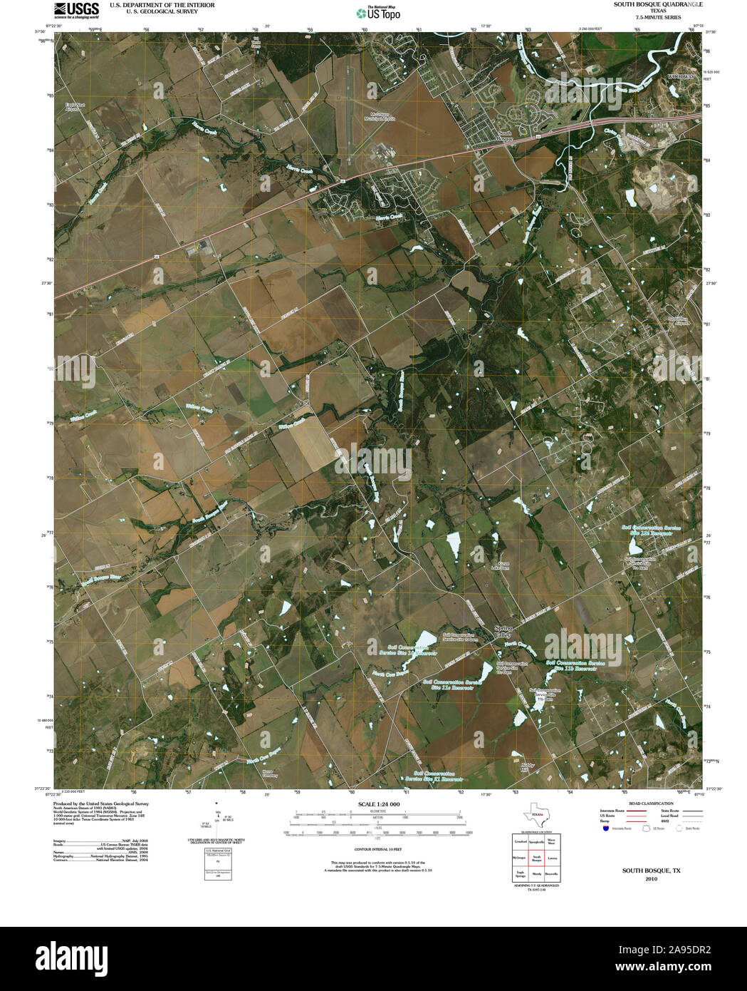 Bosque texas map hi-res stock photography and images - Alamy