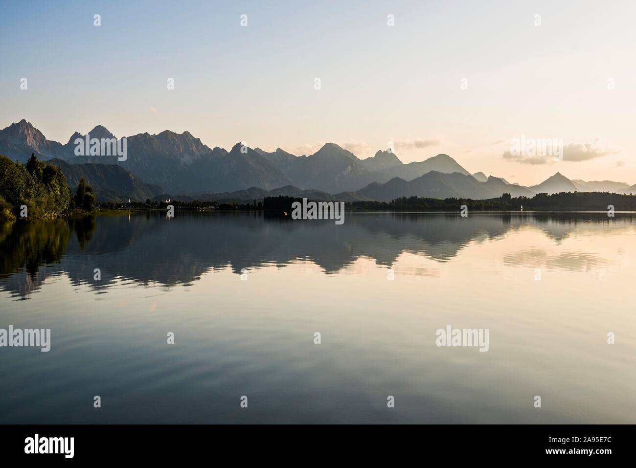 Lake Forggensee, Fussen, Allgau, Bavaria, Germany Stock Photo - Alamy