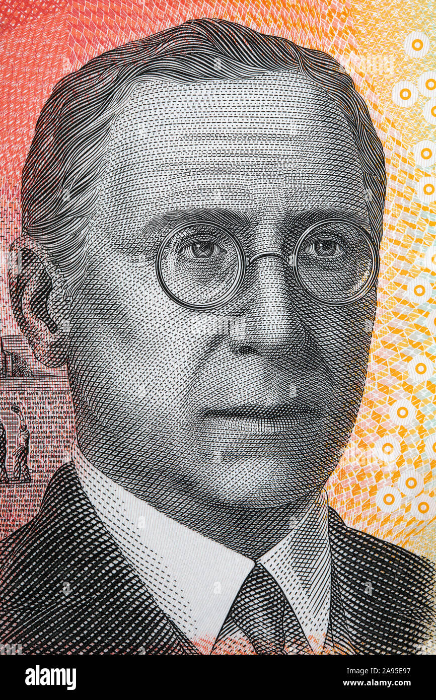 John Flynn a portrait from Australian dollars Stock Photo - Alamy