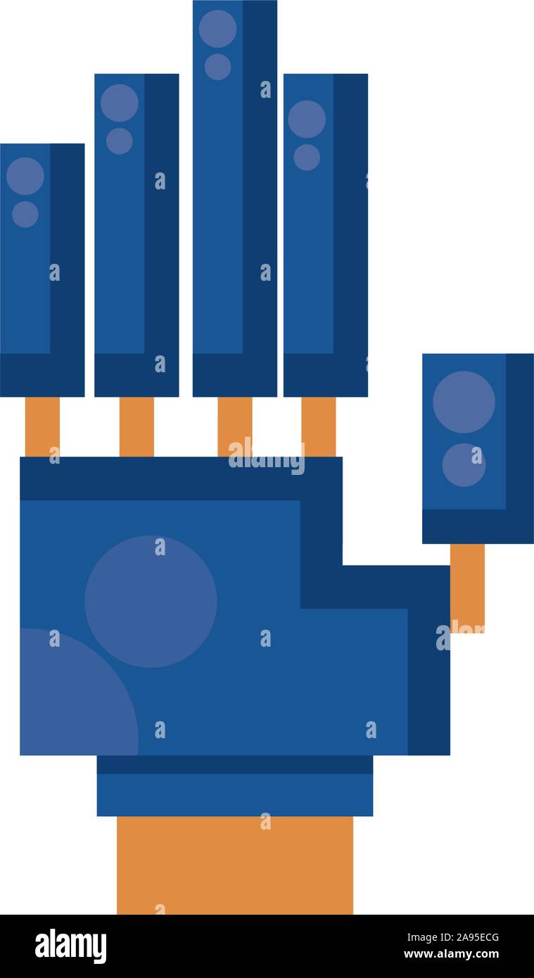 future robot hand icon design, Digital technology communication social ...