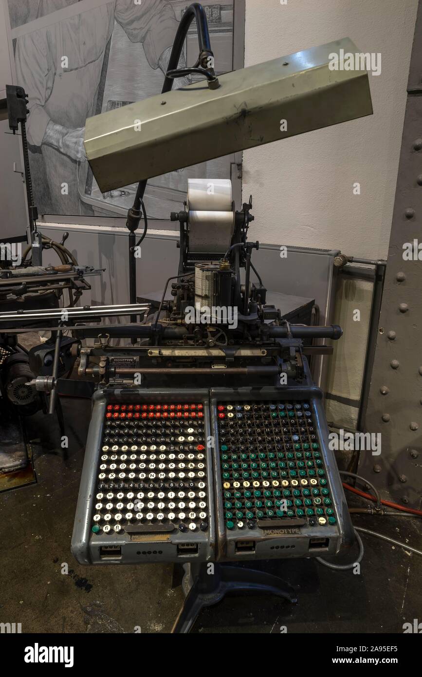 Historical Monotype typesetting machine, Museum Industrial Culture ...