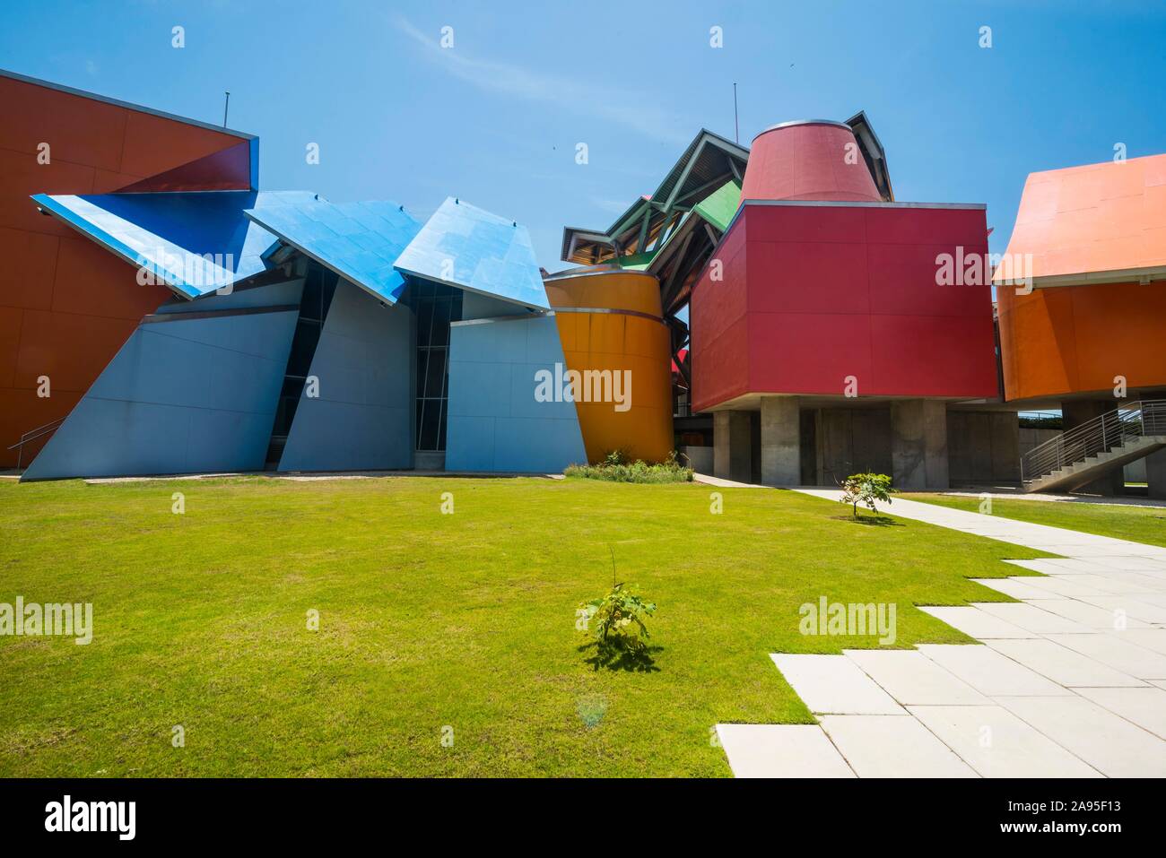 The colourful Biomuseo also known as The Biodiversity Museum, Panama ...