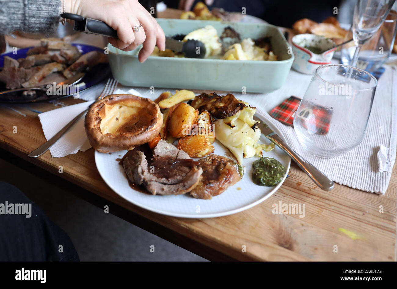 cooking Sunday roast at home Stock Photo - Alamy