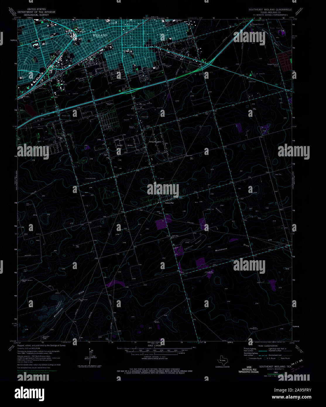 Map of midland texas hi-res stock photography and images - Alamy