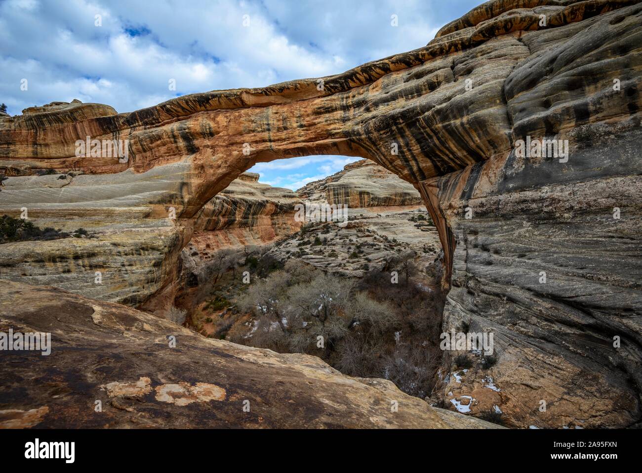 Sipapu Bridge, natural arch, Natural Bridges National Monument, Utah ...