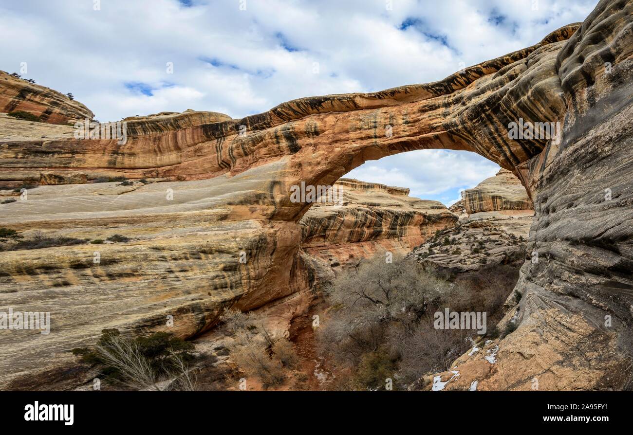 Sipapu Bridge, natural arch, Natural Bridges National Monument, Utah ...