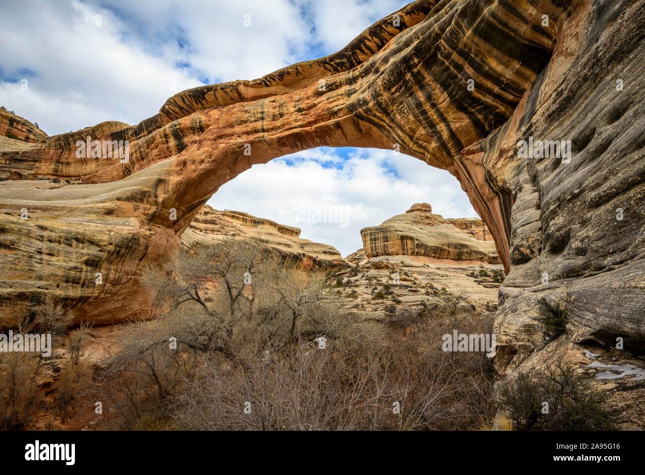 Sipapu Bridge, natural arch, Natural Bridges National Monument, Utah ...