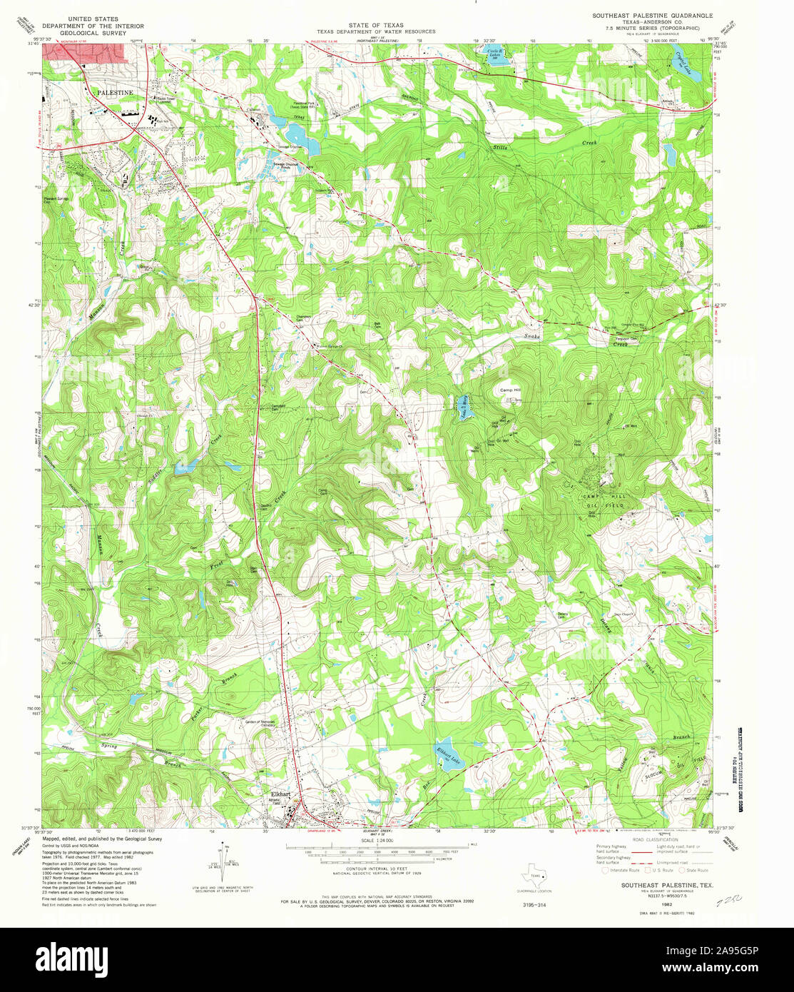 Map of palestine texas hi-res stock photography and images - Alamy