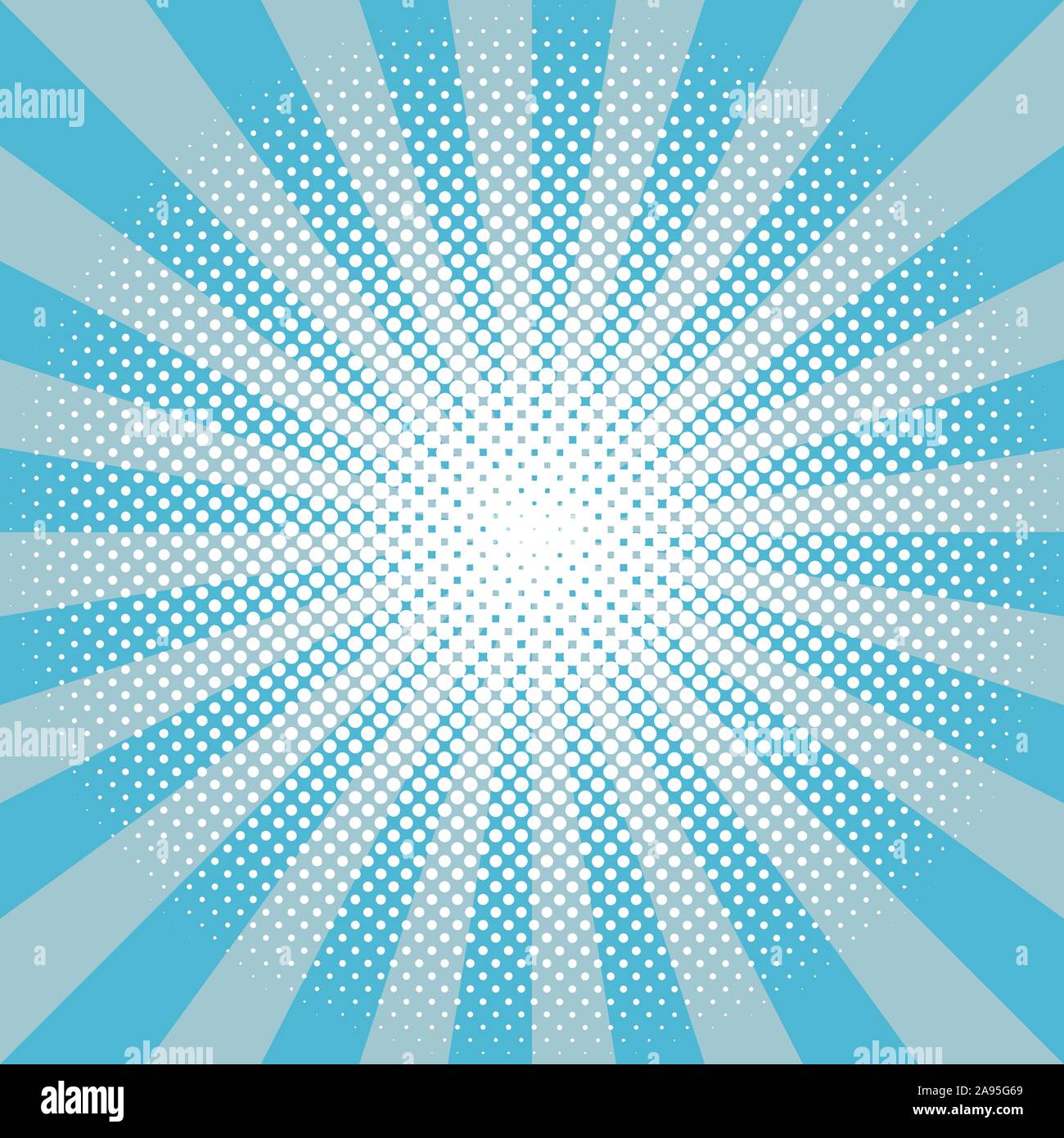 Winter snow round sunburst halftone blue pattern Stock Vector Image ...