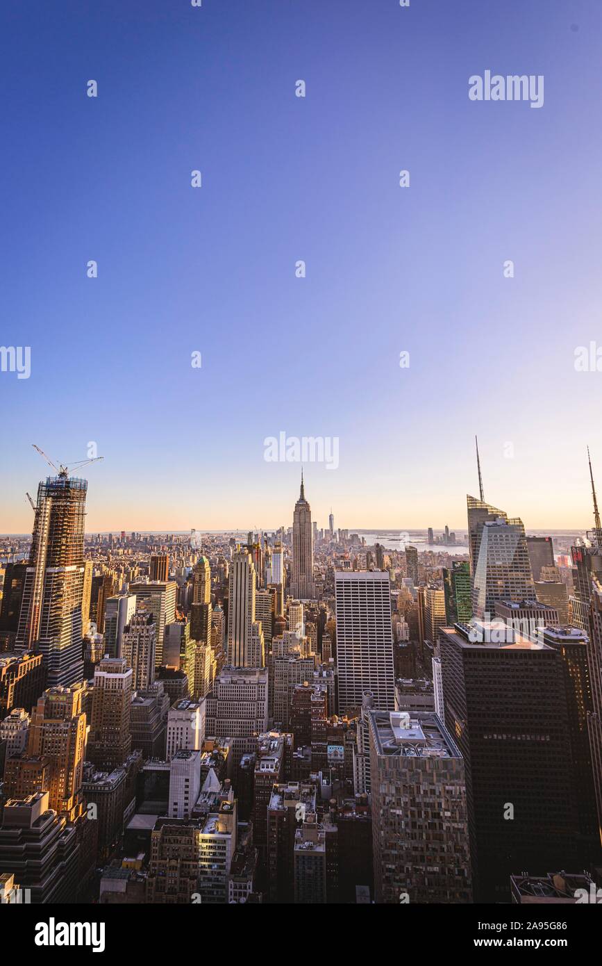 View of Midtown and Downtown Manhattan and Empire State Building from ...