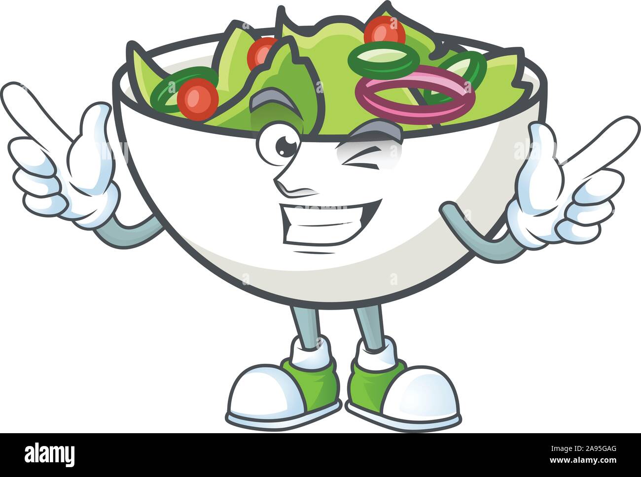 Salad of wink character in the cartoon Stock Vector Image & Art - Alamy