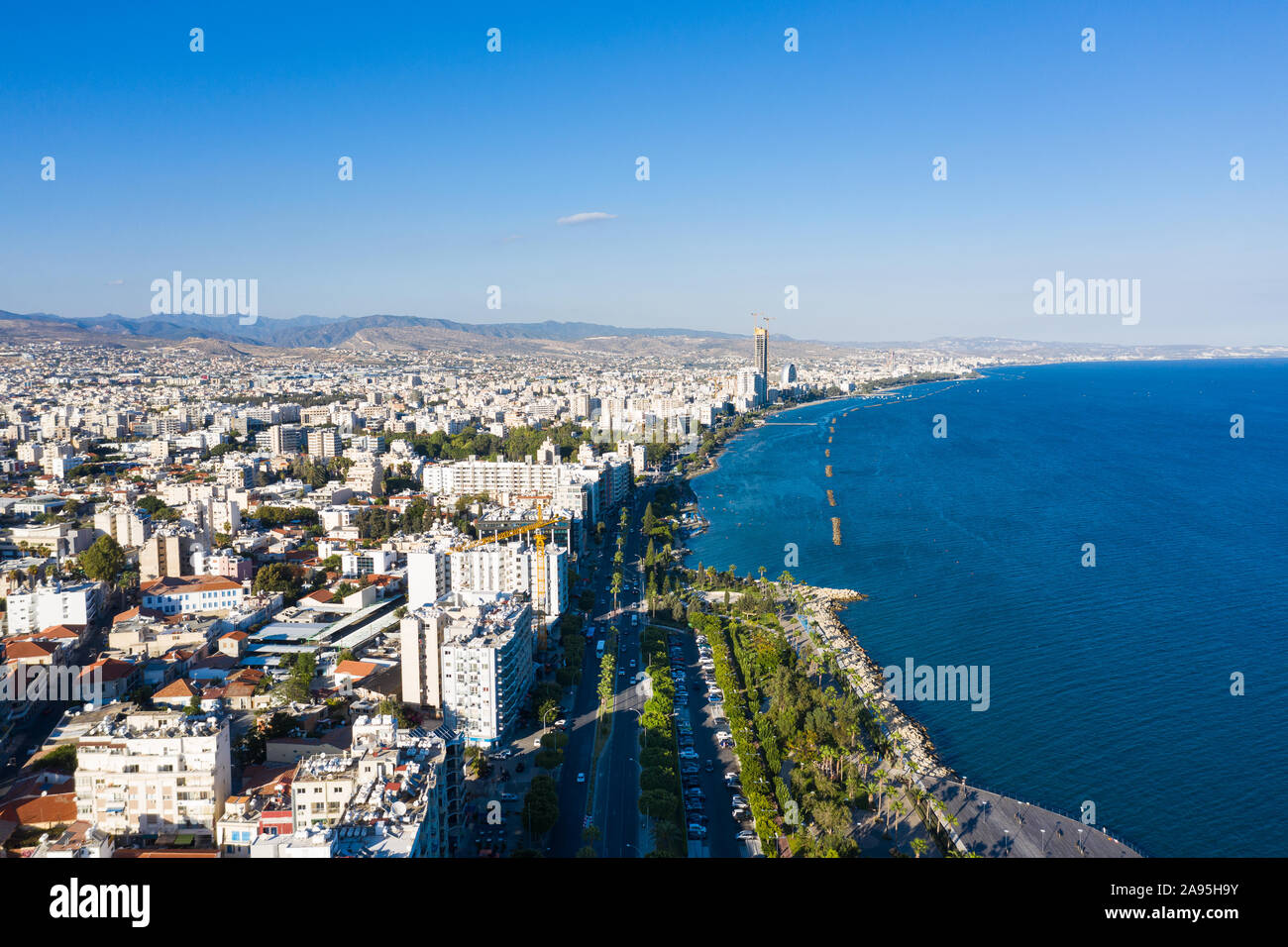 Aerial: The cityscape of Limassol, Cyprus Stock Photo - Alamy