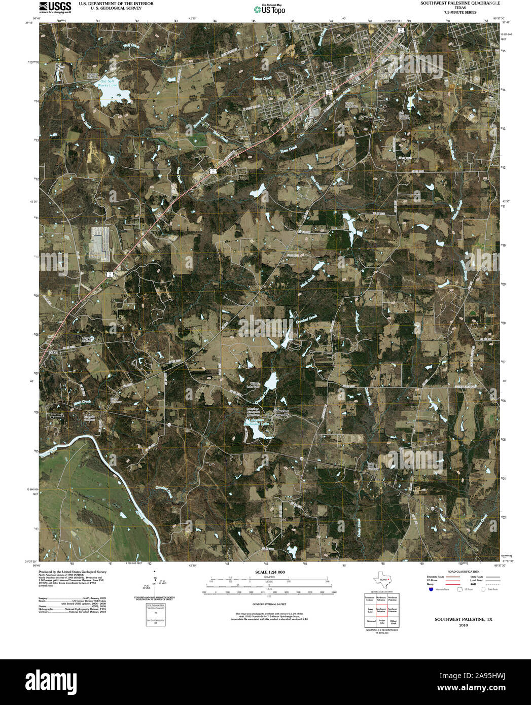 Map of palestine texas hi-res stock photography and images - Alamy