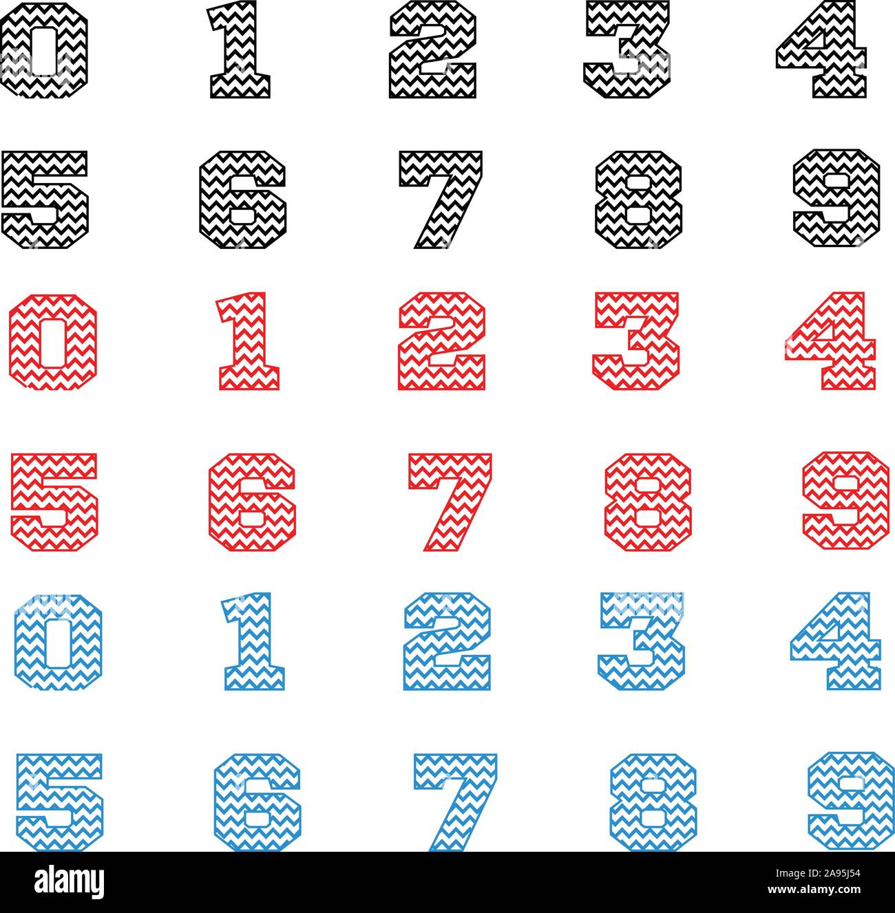 chevron numbers icon on white background. flat style. chevron numbers ...